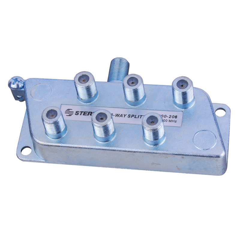 IN2AV shop | 6-Way Signal Splitter with Built-In Grounding Block ...